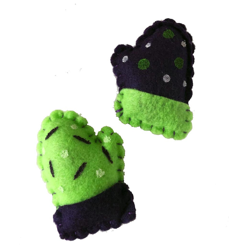 Cat Toys- Tiny Mismatched Mittens with Natural Catnip -USA Made